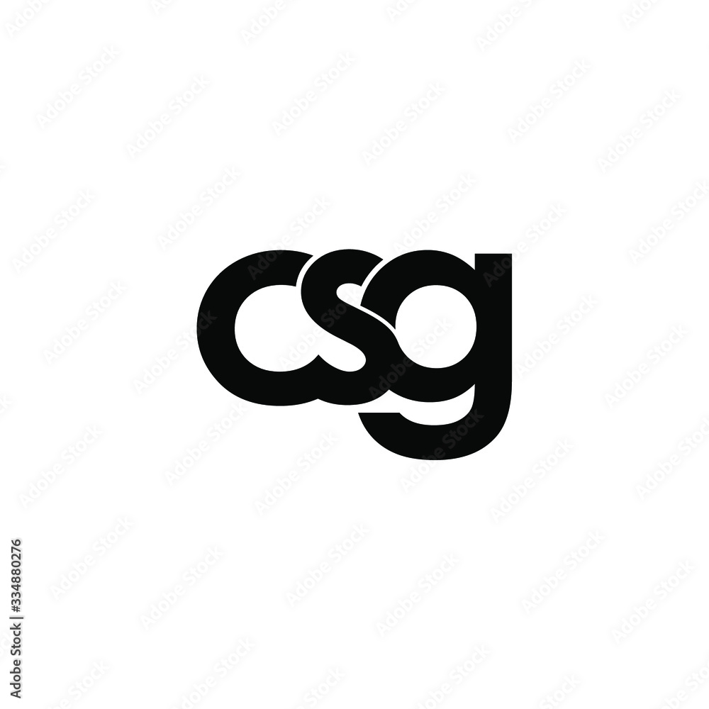 csg letter original monogram logo design Stock Vector | Adobe Stock