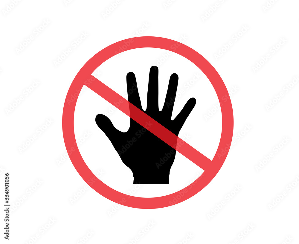 Accident and prevention signs, Hand Stop sign, No entry, sign symbol ...