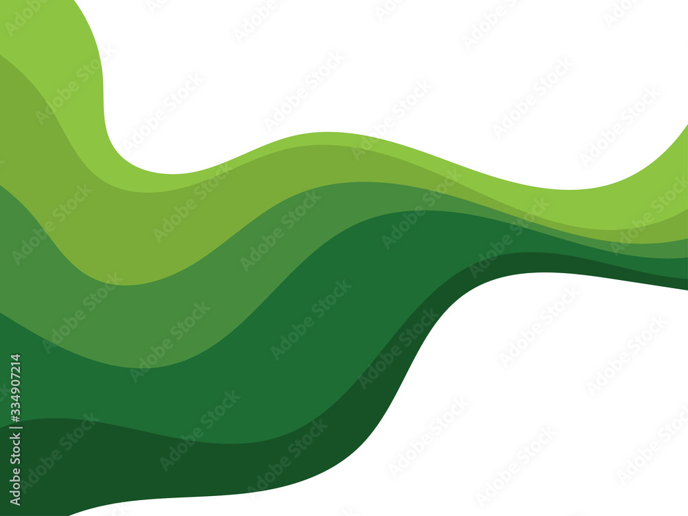 Abstract Green wave vector design background Stock Vector | Adobe Stock