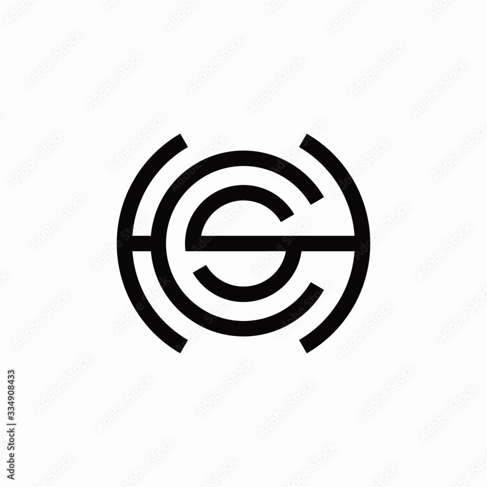 HCS monogram iconic symbol logo design Stock Vector | Adobe Stock