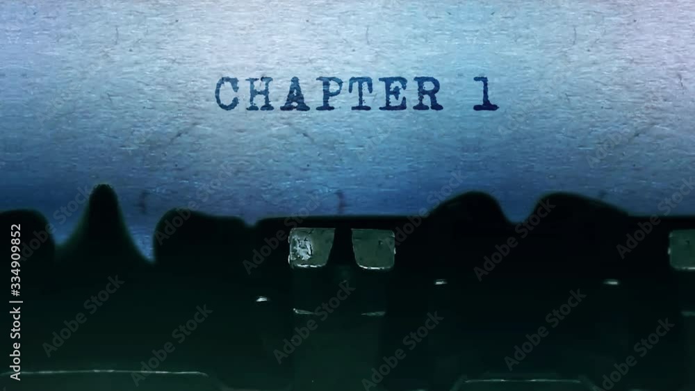 Chapter 1 Word closeup Being Typing and Centered on a Sheet of paper on ...