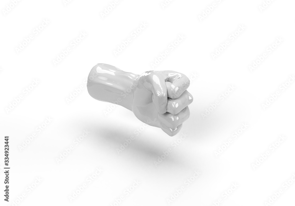 abstract hand fist 3d model with isolated background Stock Illustration ...