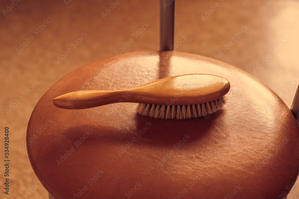 Wooden Hairbrush Prepared For Spanking Domestic Discipline And