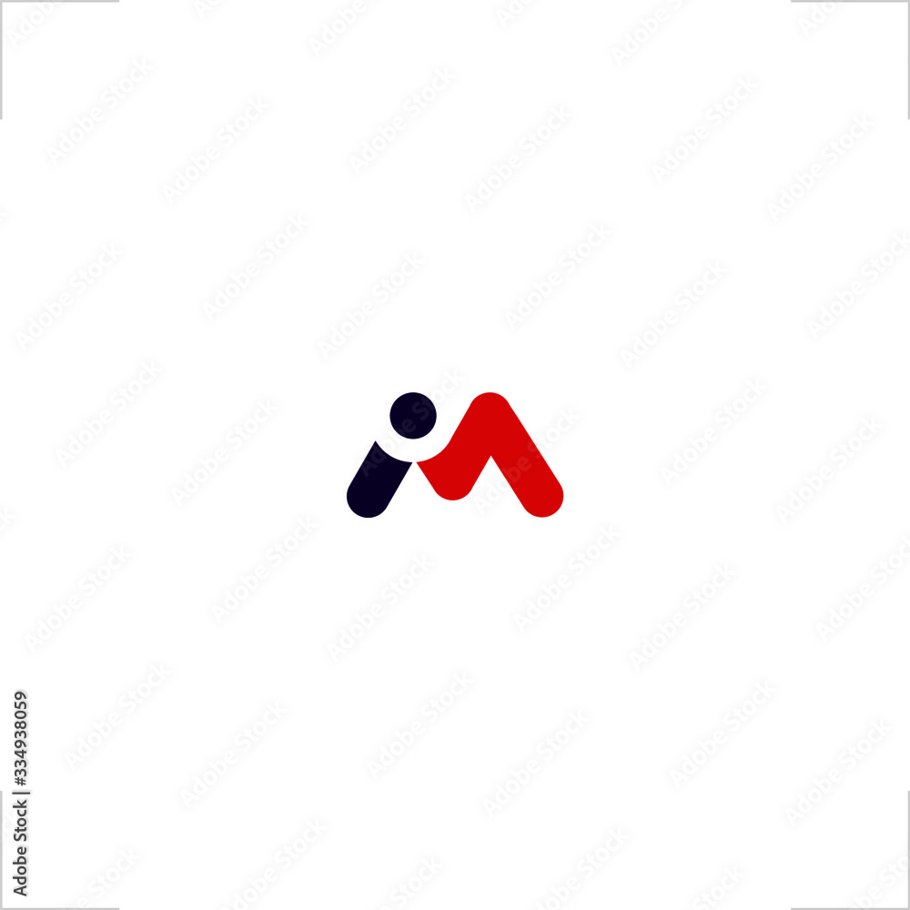initial I M letter logo design Stock Vector | Adobe Stock