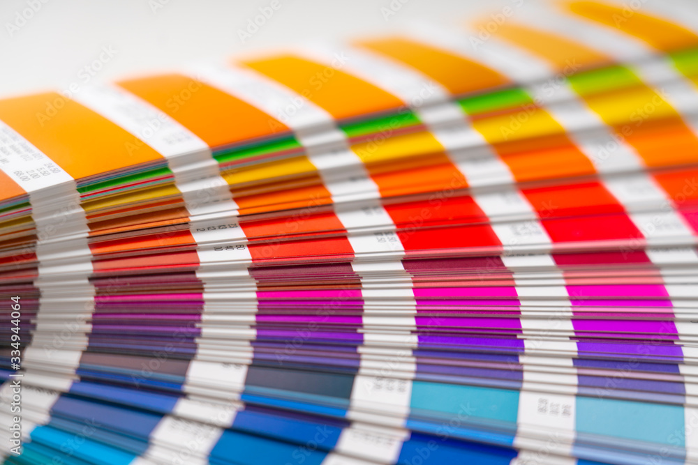 Horizontal photograph of the catalog of color samples to be chosen for ...