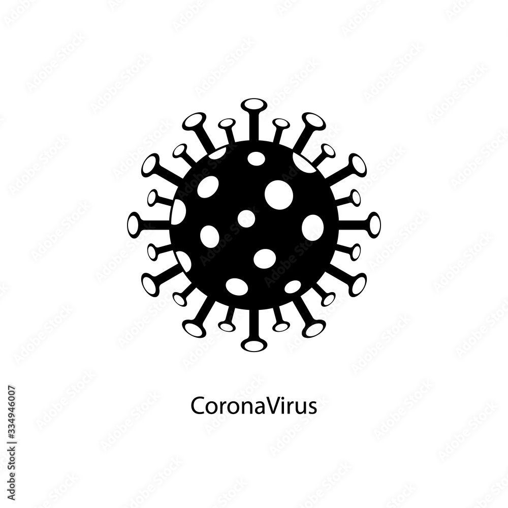 Coronavirus Sign caution. Corona virus icon logo. Coronavirus outbreak ...