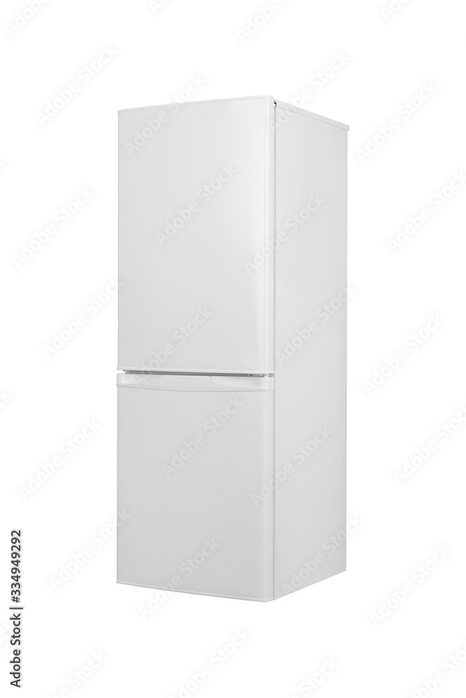 Refrigerator Isolated on White Background. Modern Kitchen and Domestic ...