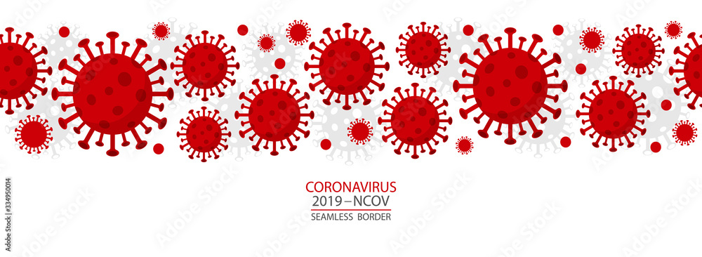 Coronavirus - 2019 - nCoV. Covid 19 seamless Banner with Coronavirus ...