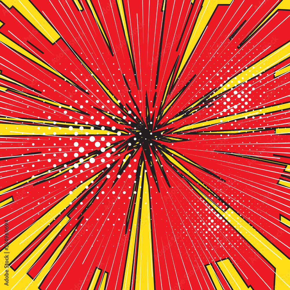 Effect motion lines for comic book and manga. Speed lines with effect ...