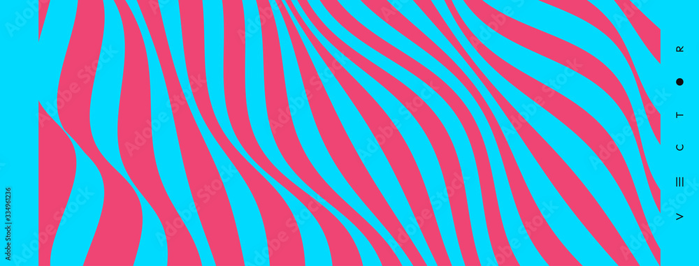 Wavy pattern with optical illusion. Abstract striped background. Vector ...