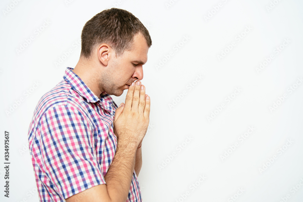 Prayer. Man. Stock Photo | Adobe Stock