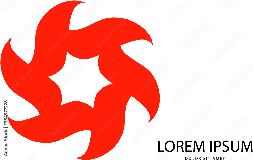 Abstract red logo in vector format. Can be used in branding or ...
