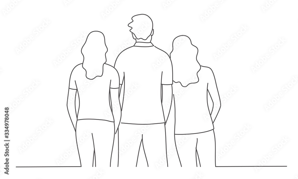 People Backs Turned Away