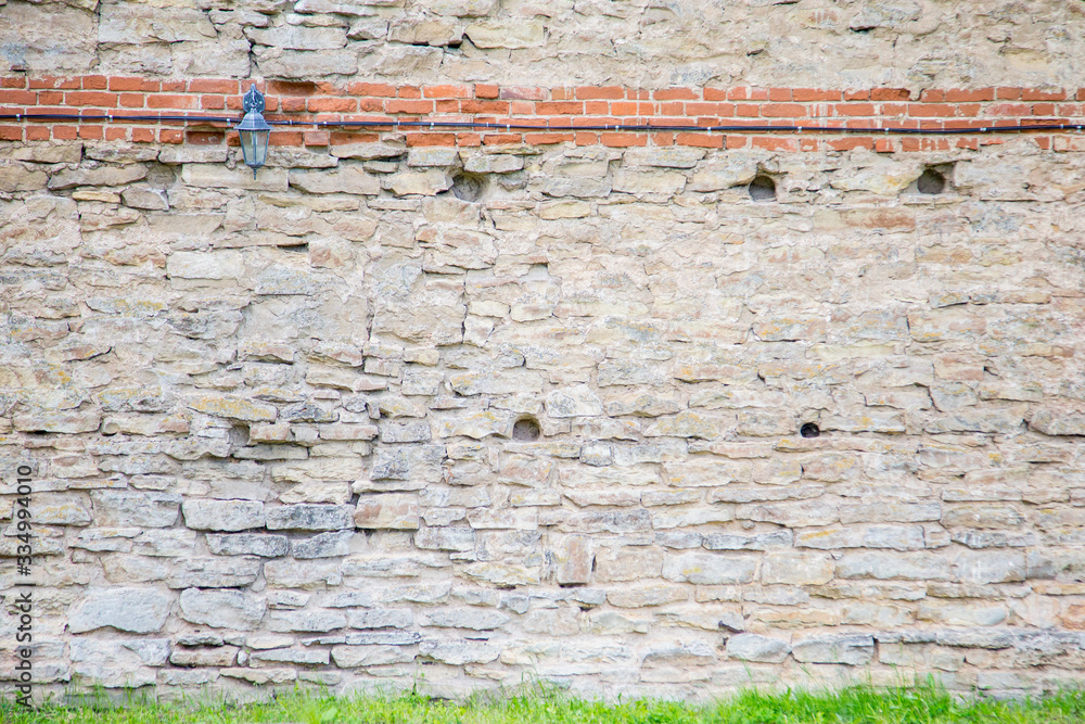 wall of the building of rubble stone. Texture of old stonework Stock ...