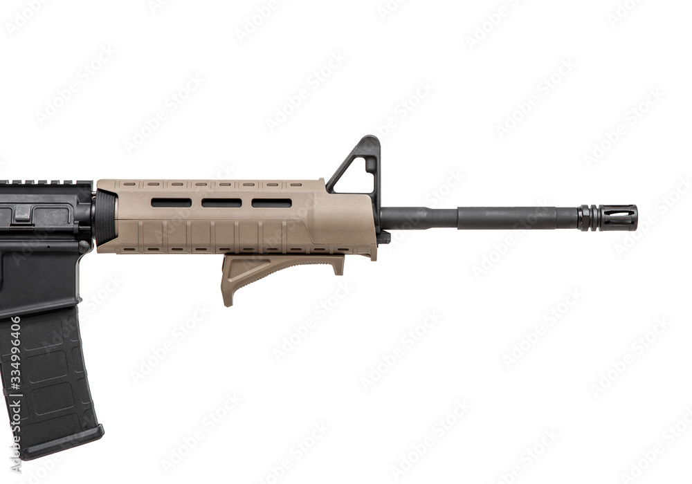 Modern automatic rifle isolated on white. Weapons for police, special ...