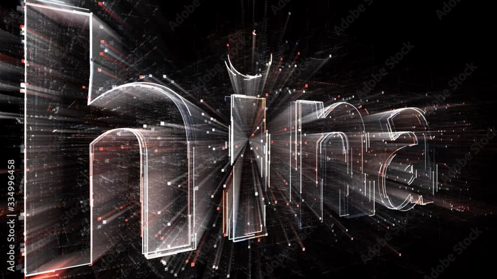 4k China word tag cloud;computer code particle.The Matrix binary text design animation;changing ...