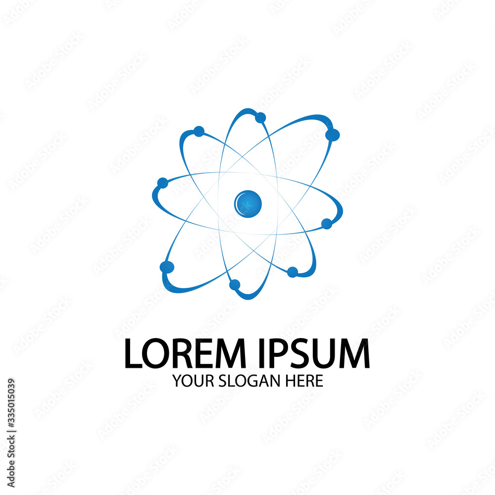 Atom Icon. Science sign. Atom logo. Atomic symbol. Nuclear icon ...