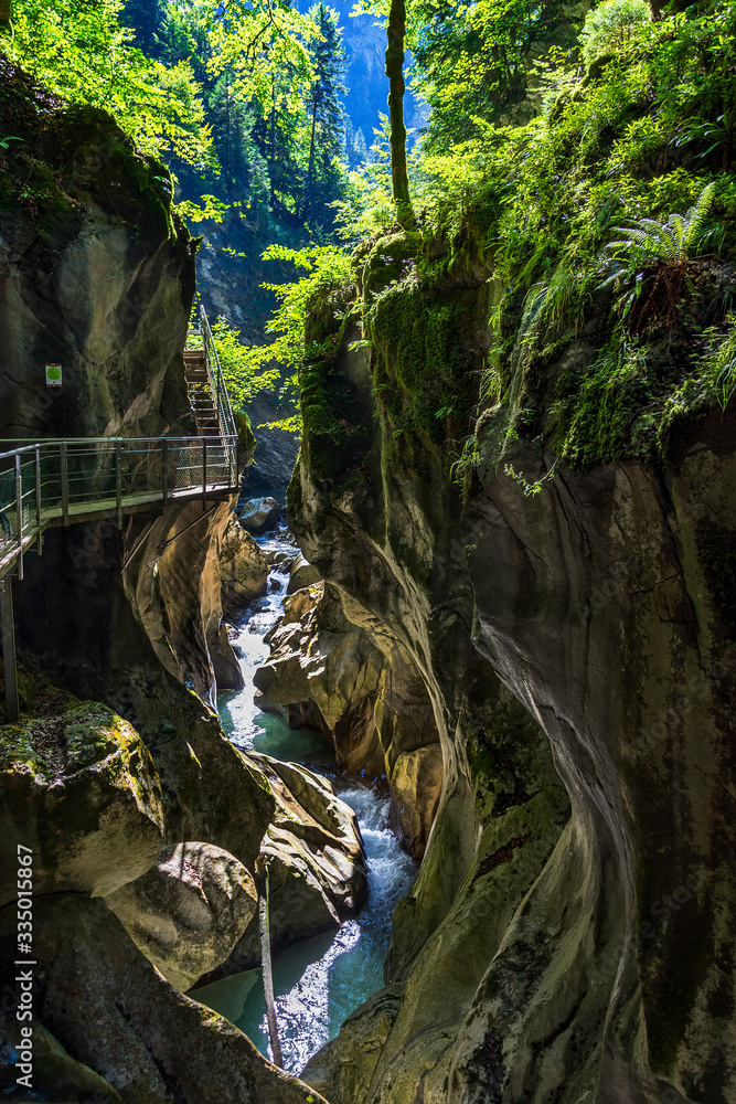 Poster Spectacular Gorges du Pont-du-Diable , a karst located along the ...