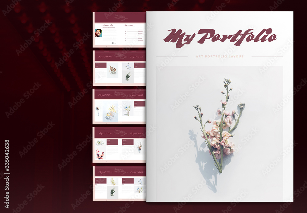 Art Portfolio Brochure Layout Stock Template | Adobe Stock