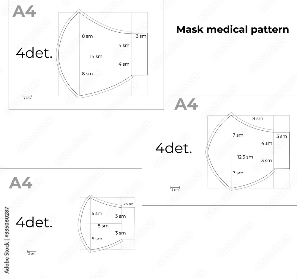 Reusable medical mask template against influenza viruses. Instructions ...
