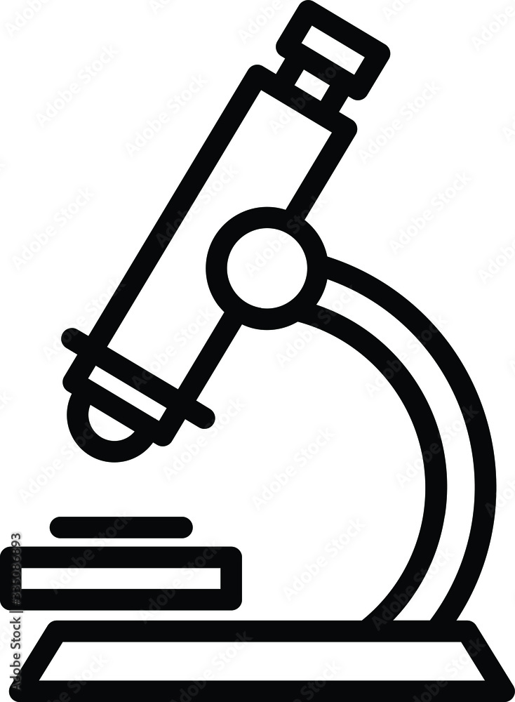Black and White Clip-art Illustration of Simple Microscope Icon Stock ...