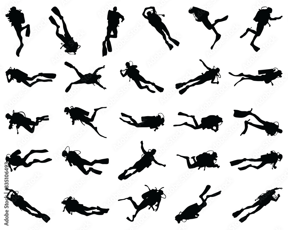 Dive Clipart Black And White