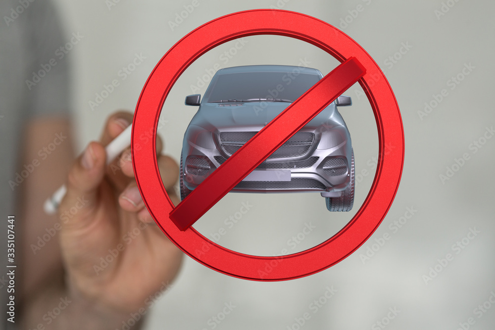 car free symbol 3d digital Stock Photo | Adobe Stock