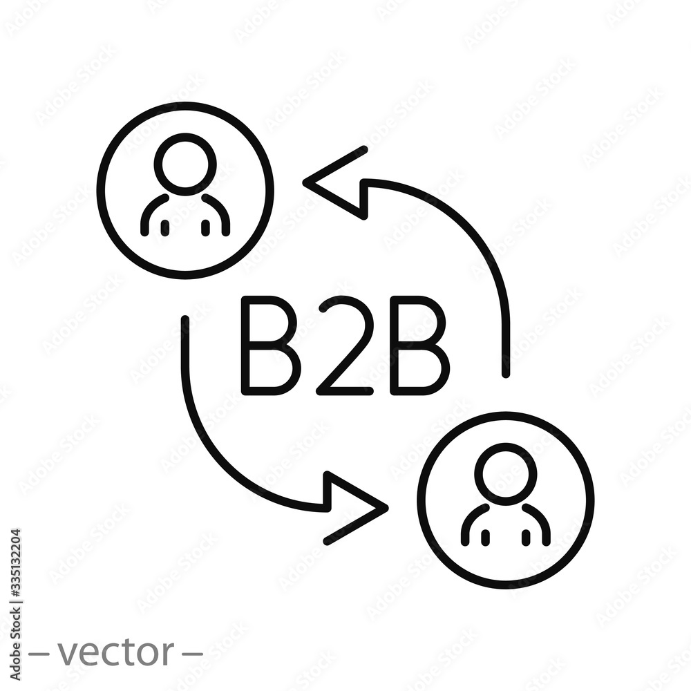 B2B icon, business enterprise, amendment employee direction, marketing ...