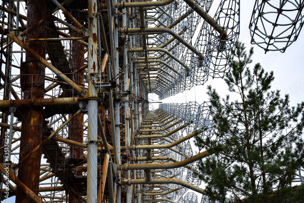 woodpecker tchernobyl radiofrequency transmitter reveiver in the nature ...