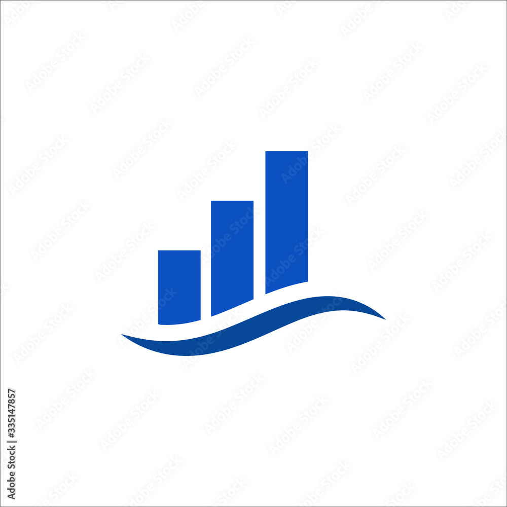 Financial Wave Logo With Arrow Sign Stock Vector | Adobe Stock