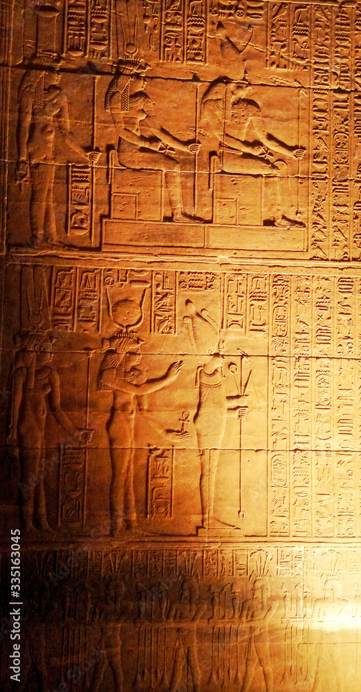 ancient egyptian hieroglyphics Pharaonic inscriptions , Aswan ,Egypt ...