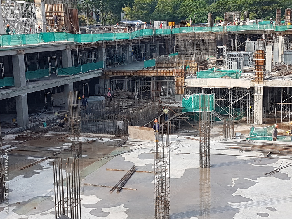 Building substructure and super-structure under construction using the ...