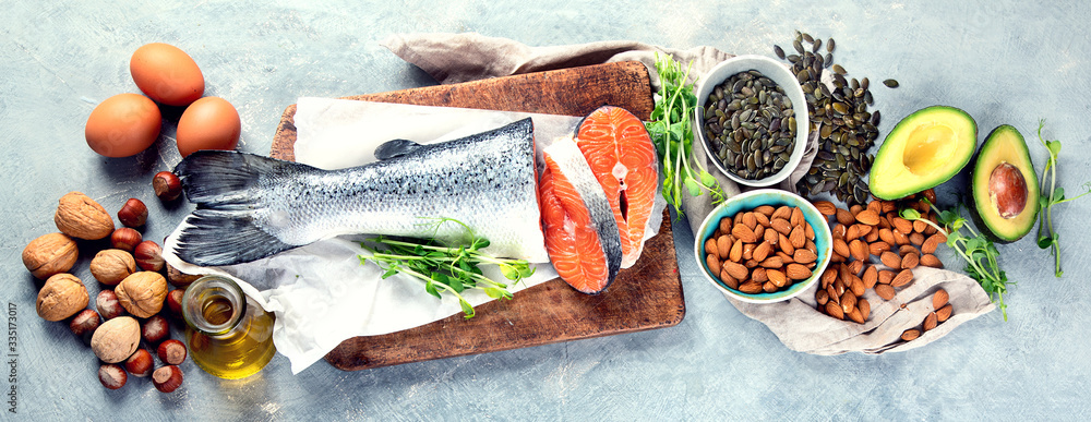 Sources of omega-3 acids Stock Photo | Adobe Stock