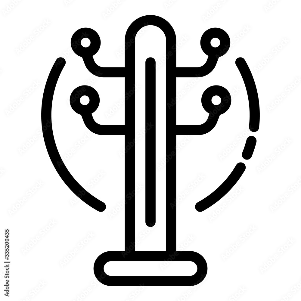 Rack hanger icon. Outline rack hanger vector icon for web design ...