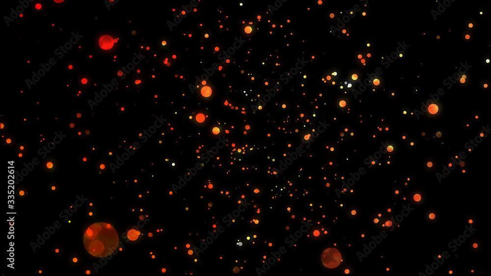 Abstract red and yellow particles motion background Stock Illustration ...
