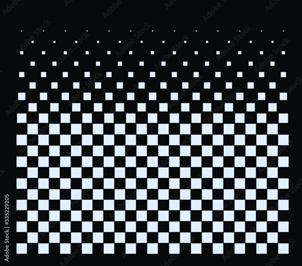 Square halftone pattern with gradient effect. Squares in black and ...