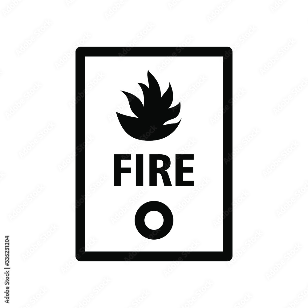 Fire Alarm Icon , Design Template Logo Vector Emblem Isolated ...