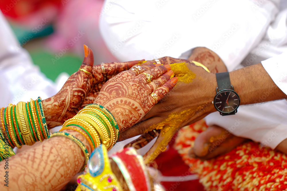 Indian Traditional Wedding: haldi ceremony Stock Photo | Adobe Stock