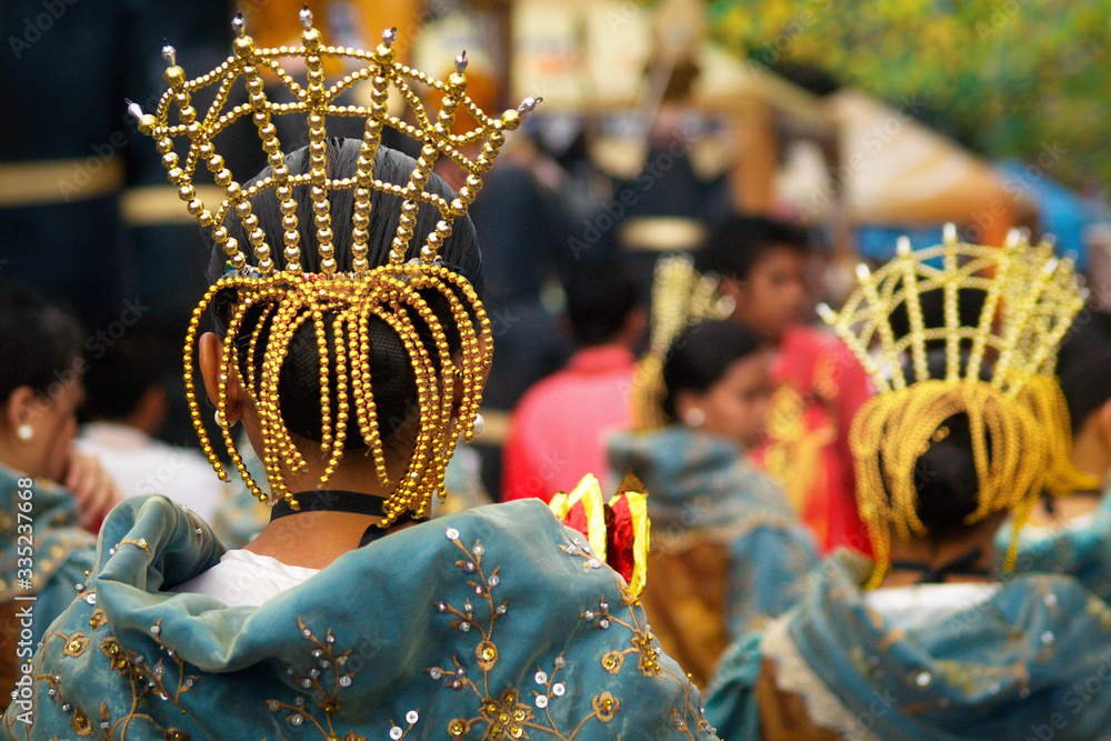 view of the parade during sinolog festival in Philippines Stock Photo ...