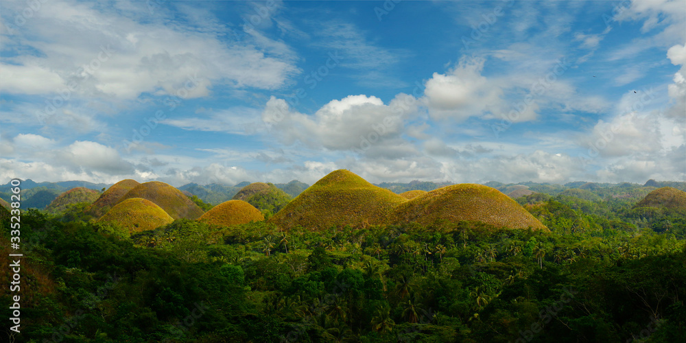 Chocolate hills landscape in Bohol island -Philippines Stock Photo ...