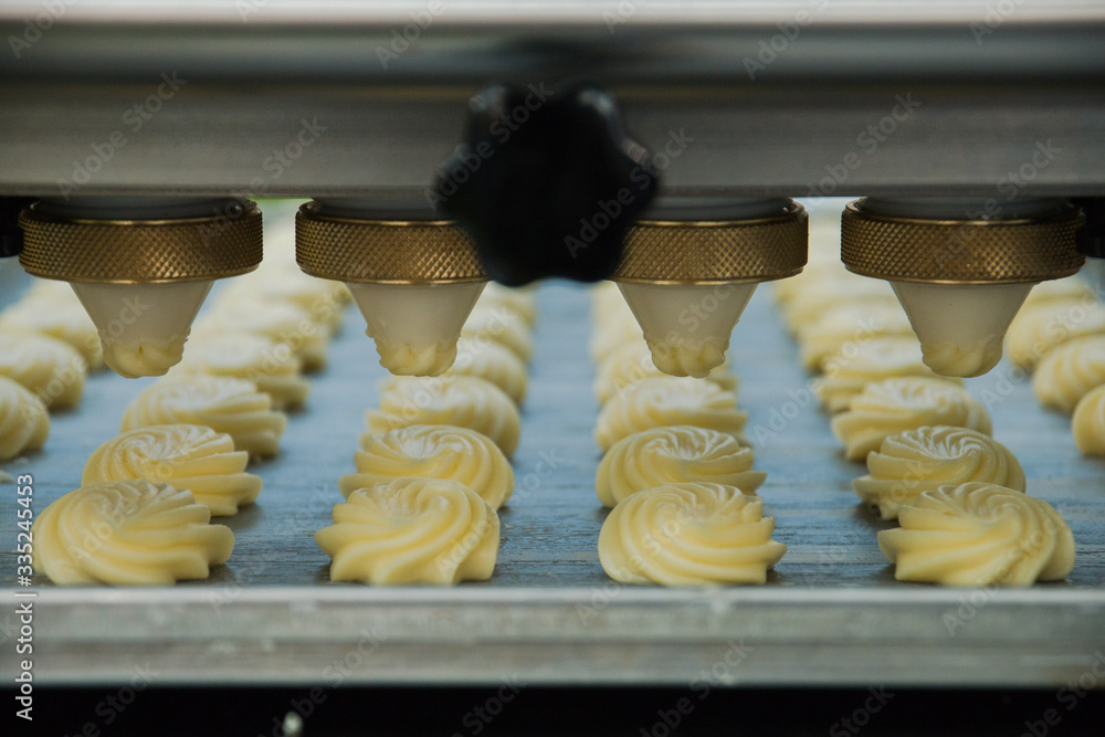 equipment blanks of dough, a machine for stacking cookies with the ...