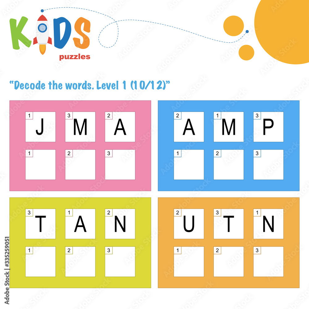 Decode the 3-letter words. Worksheet practice for preschool, elementary ...