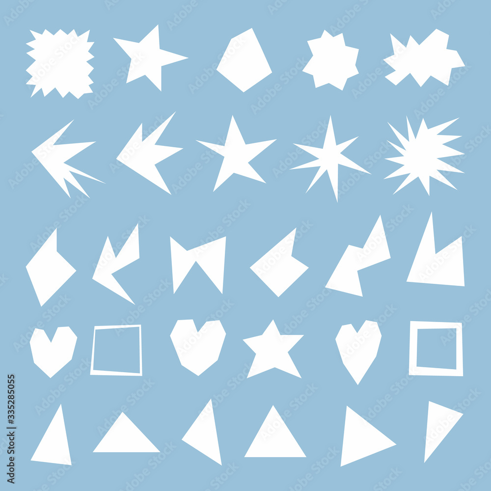 A set of sharp figures in development. Variants of geometry with sharp ...