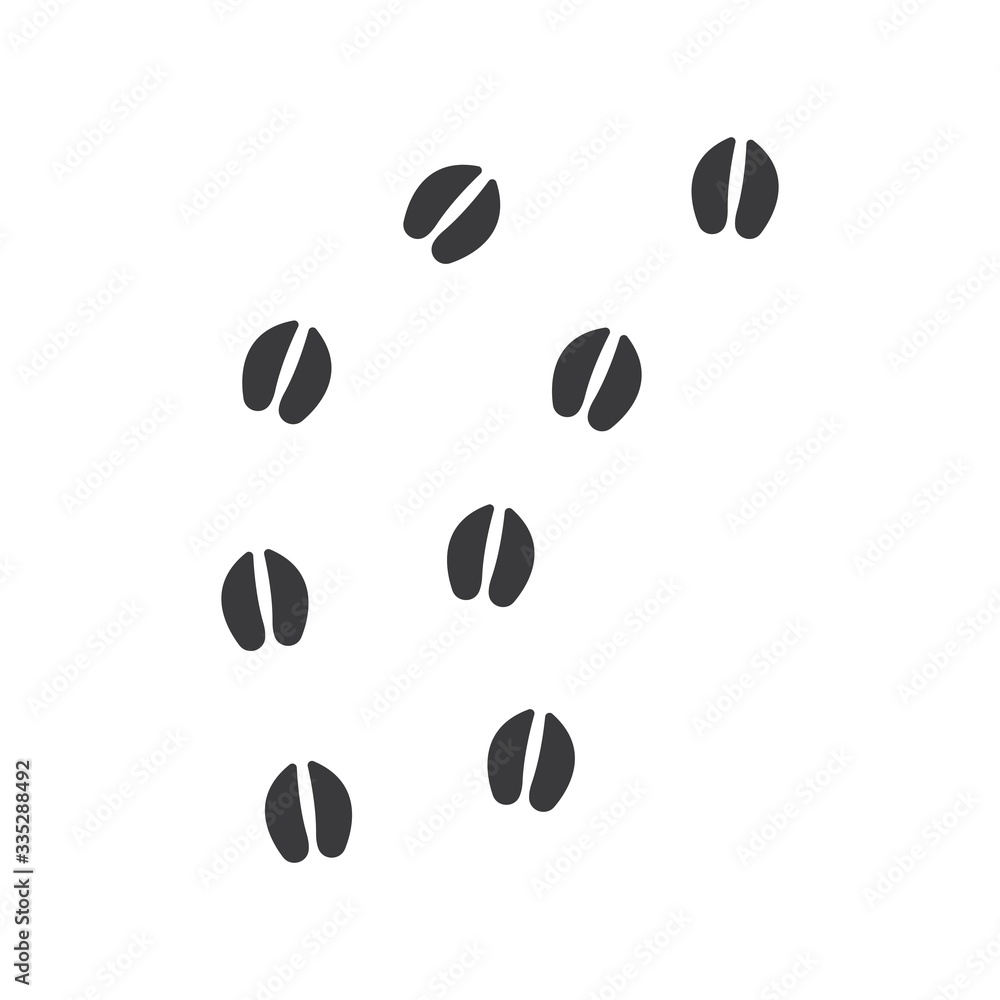cow,deer,goat,bull,byson; foot print vector illustration template Stock ...