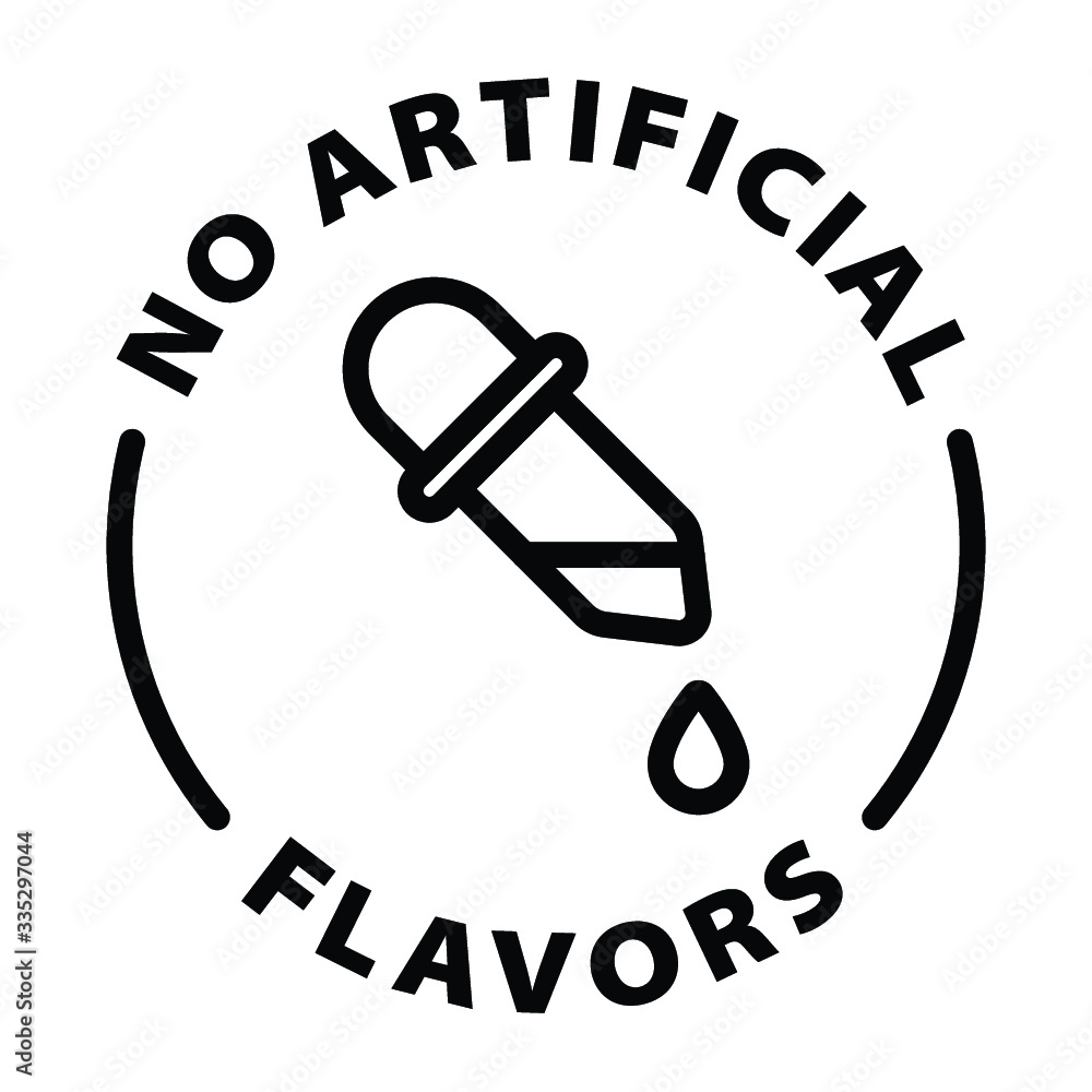 no artificial flavors black outline icon Stock Vector | Adobe Stock