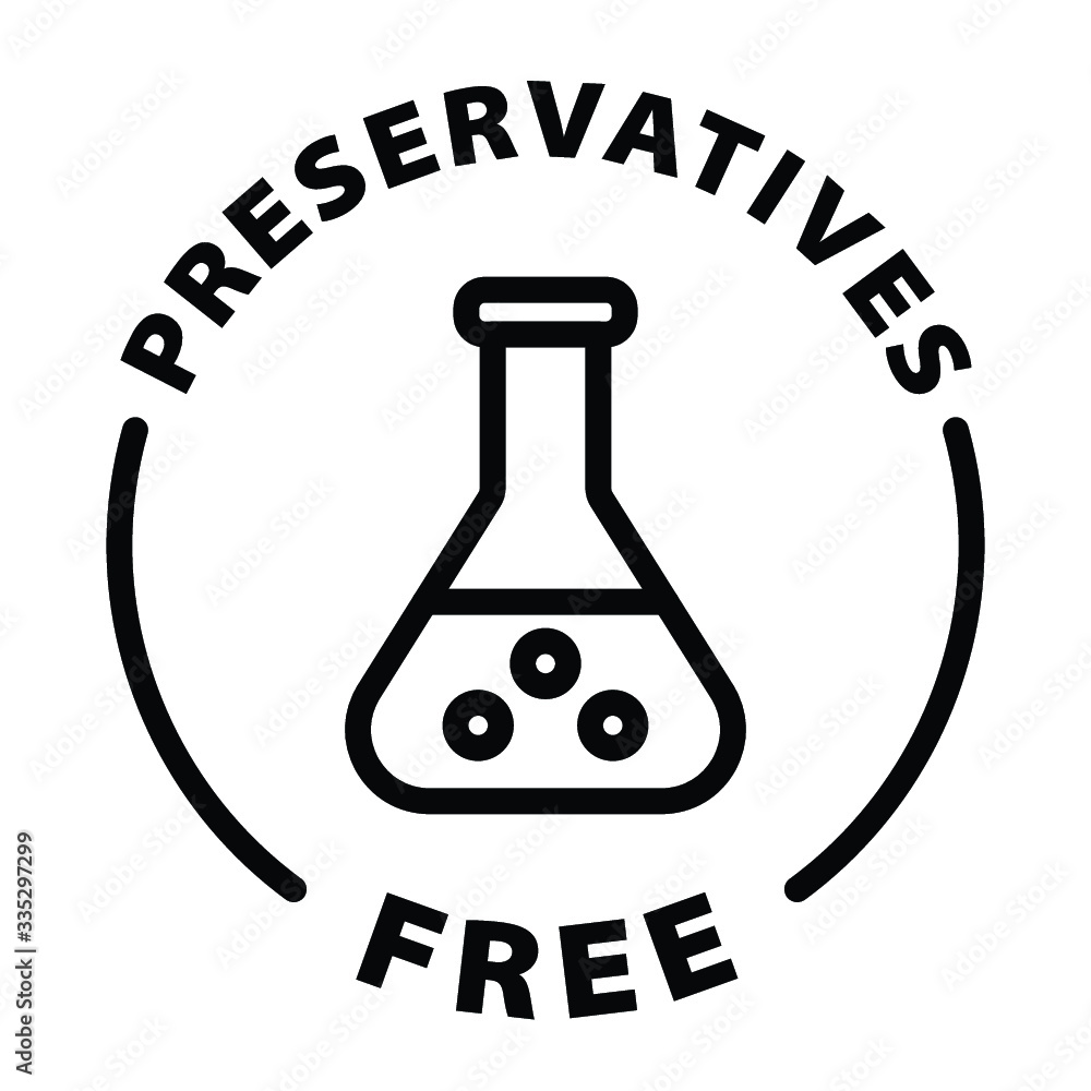 Preservatives free black outline icon Stock Vector | Adobe Stock