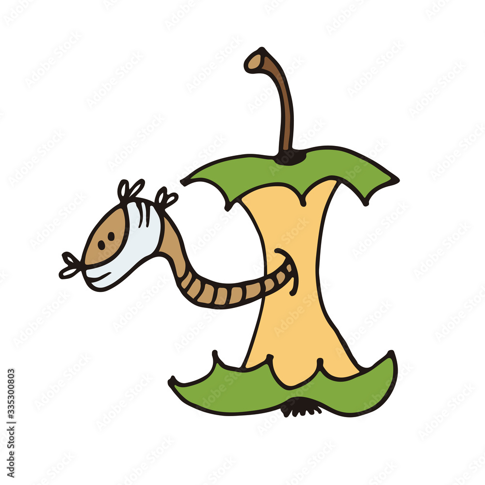 Apple Core Cartoon