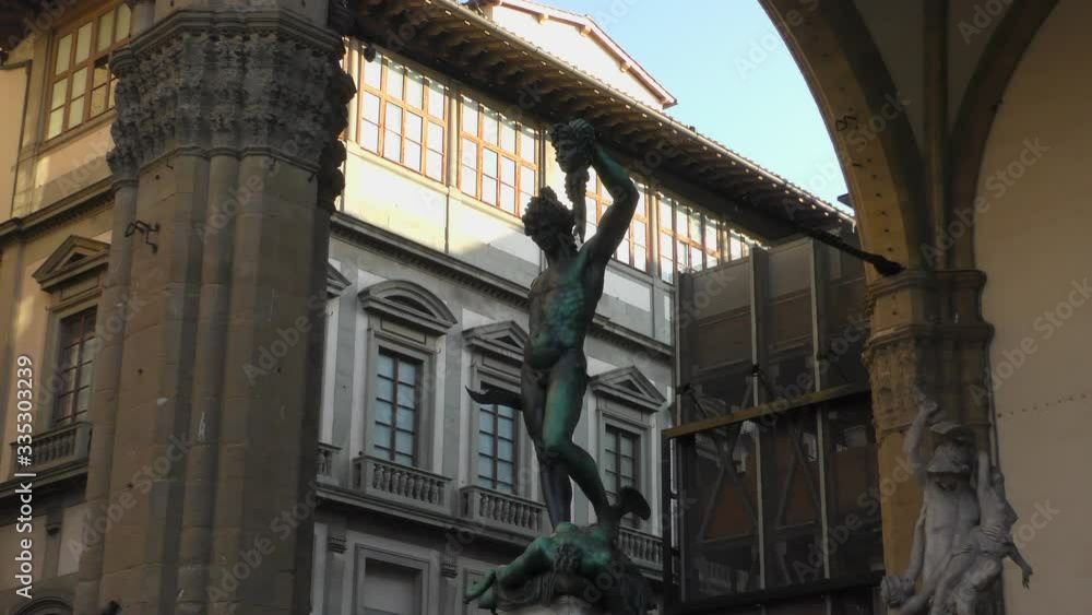 Perseus - a bronze statue of the Italian sculptor Benvenuto Cellini ...