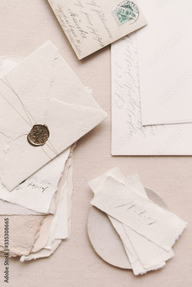 old envelope with old paper Stock Photo | Adobe Stock