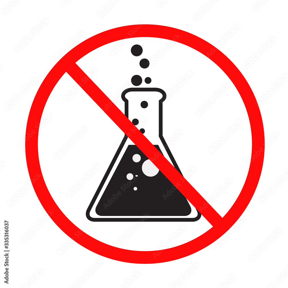 no chemical additives icon on white background. flat style. no ...